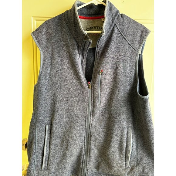 Orvis | Jackets & Coats | Orvis Fleece Vest Size Xxl Dark Grey Full Zip ...